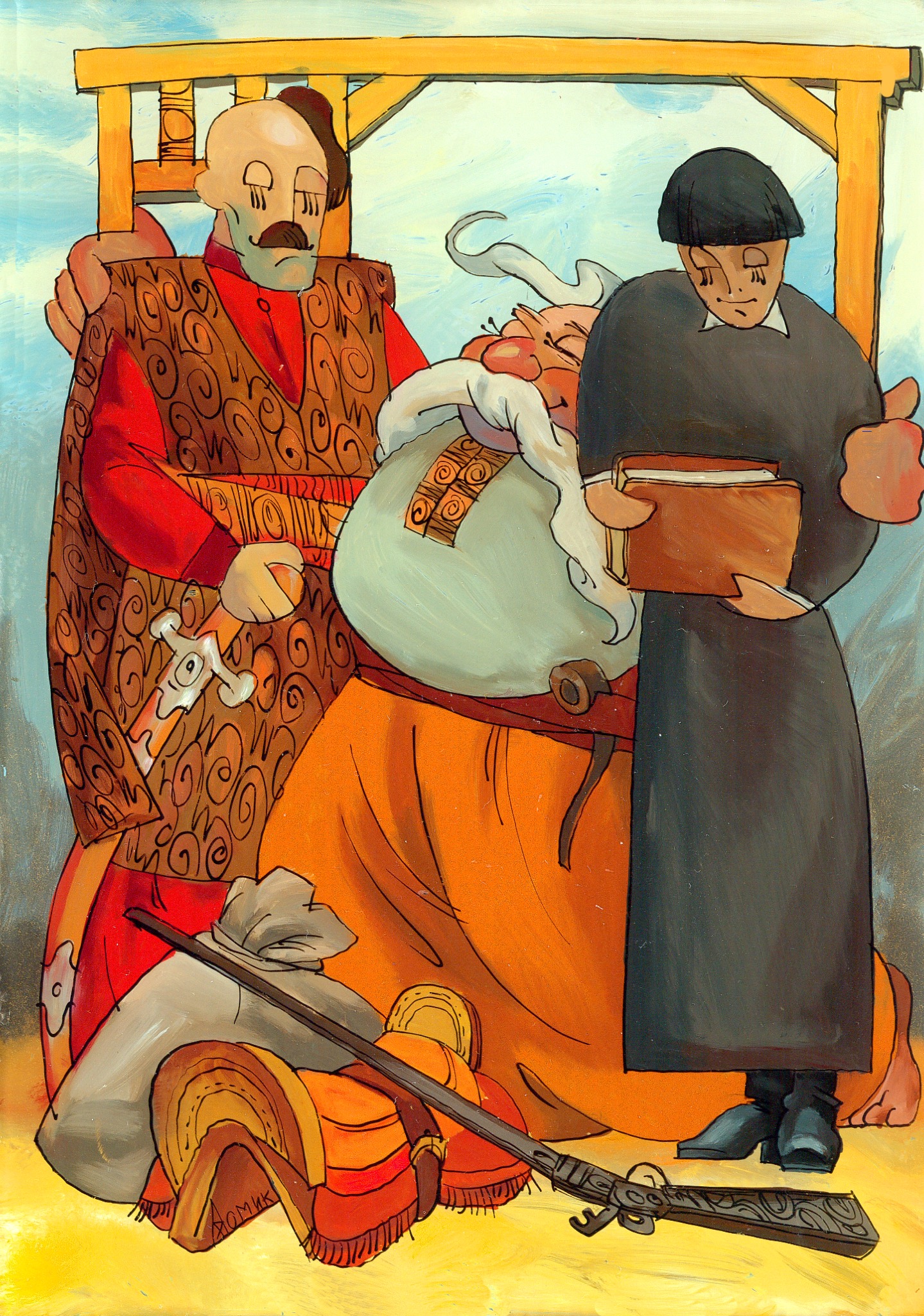 Secretary - Painting on Glass