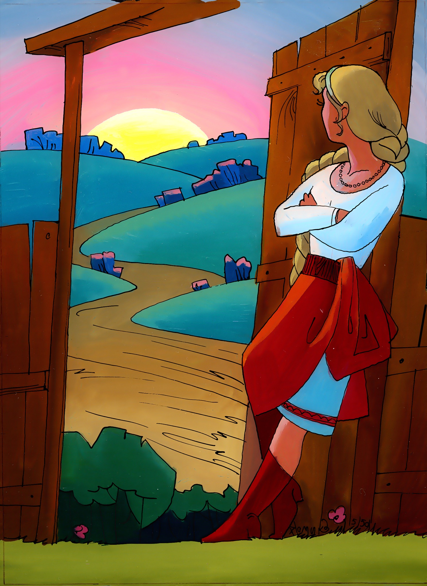 Expectation - Painting on Glass